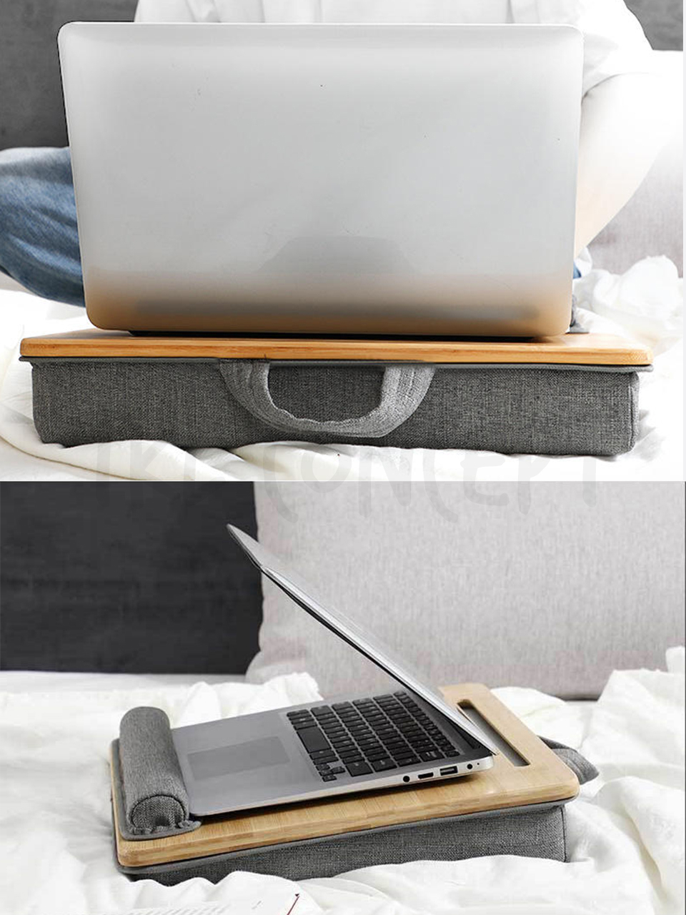 Multifunction Portable Laptop Lap Desk With Tablet Slot Phone Slot ...