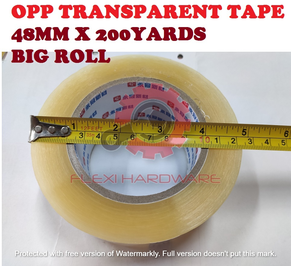 *1CARTON* 200YARDS OPP TRANSPARENT TAPE 48MM X 200YARDS BIG THICK HEAVY ...
