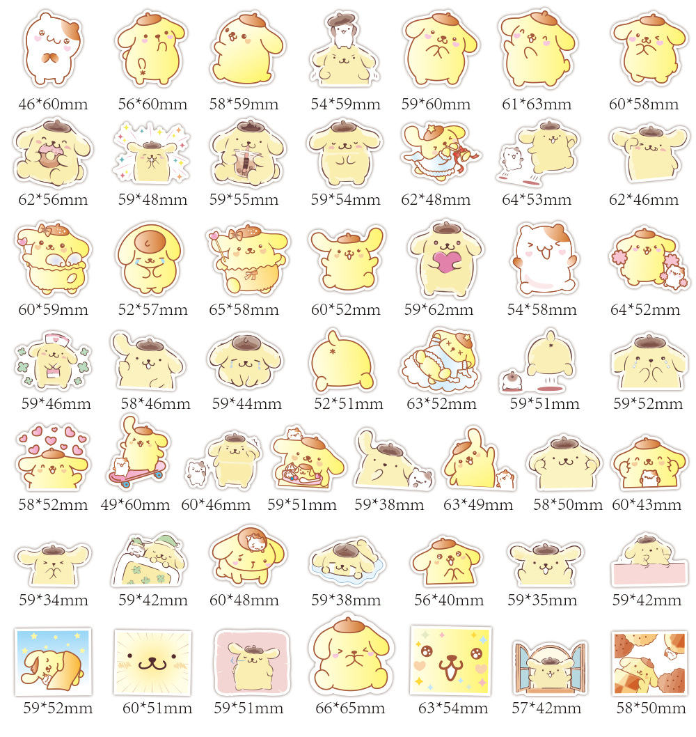 Cute Cartoon Sanrio Characters Die Cut Deco Stickers Pack DIY ...