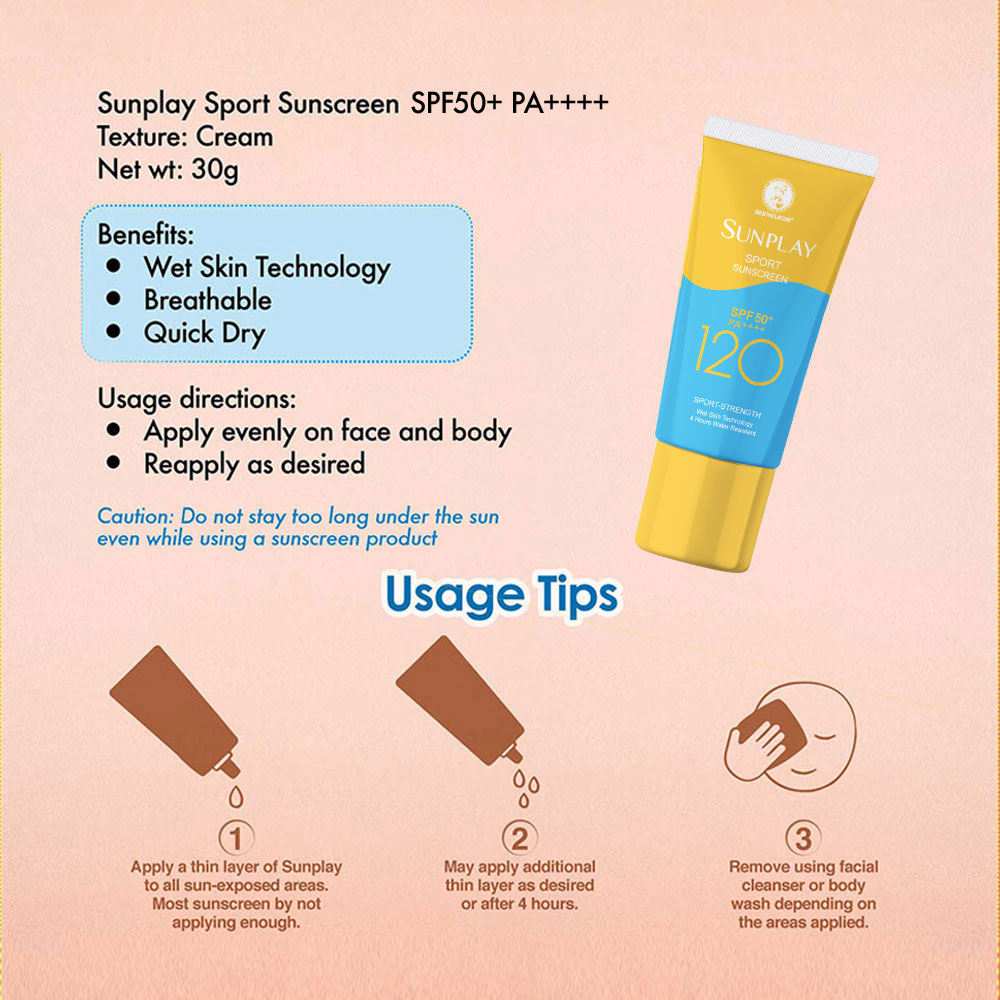 Sunplay Sport 120 Sunscreen 30g | Shopee Malaysia