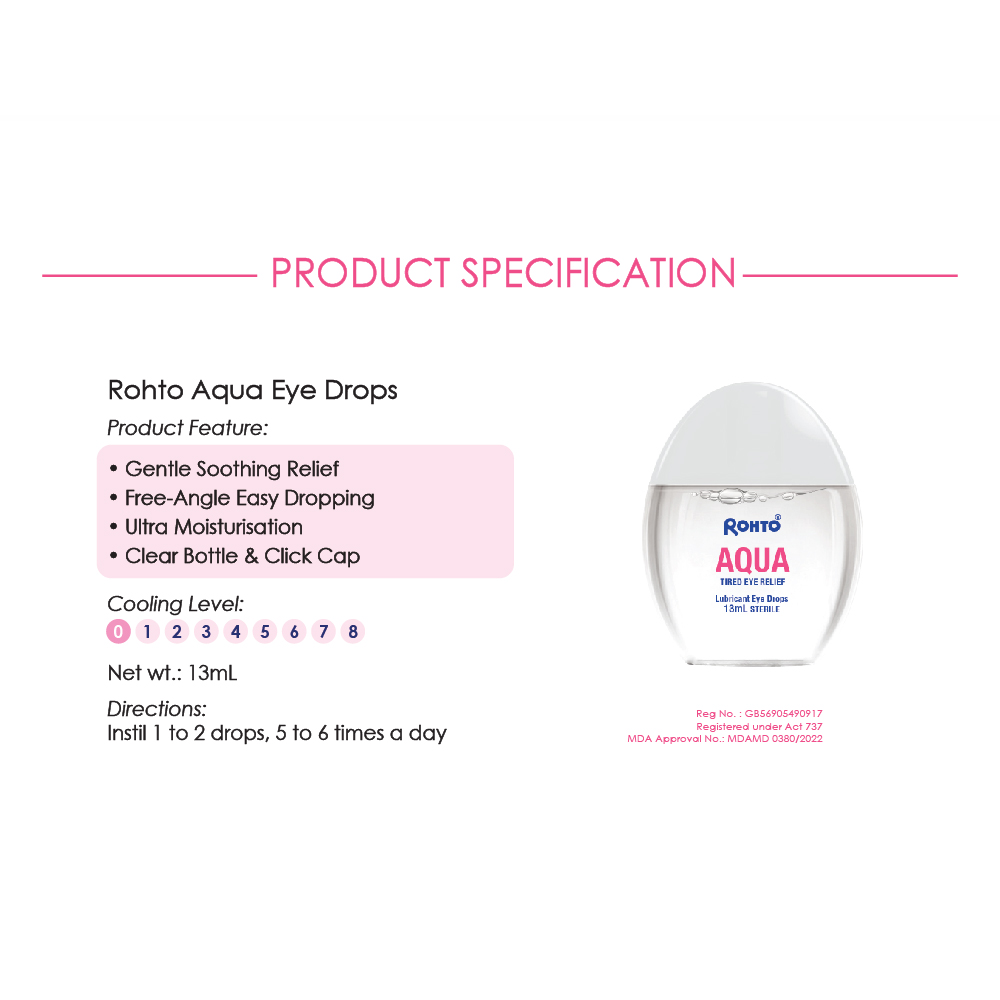 Rohto Aqua Eye Drops 13ml | Shopee Malaysia