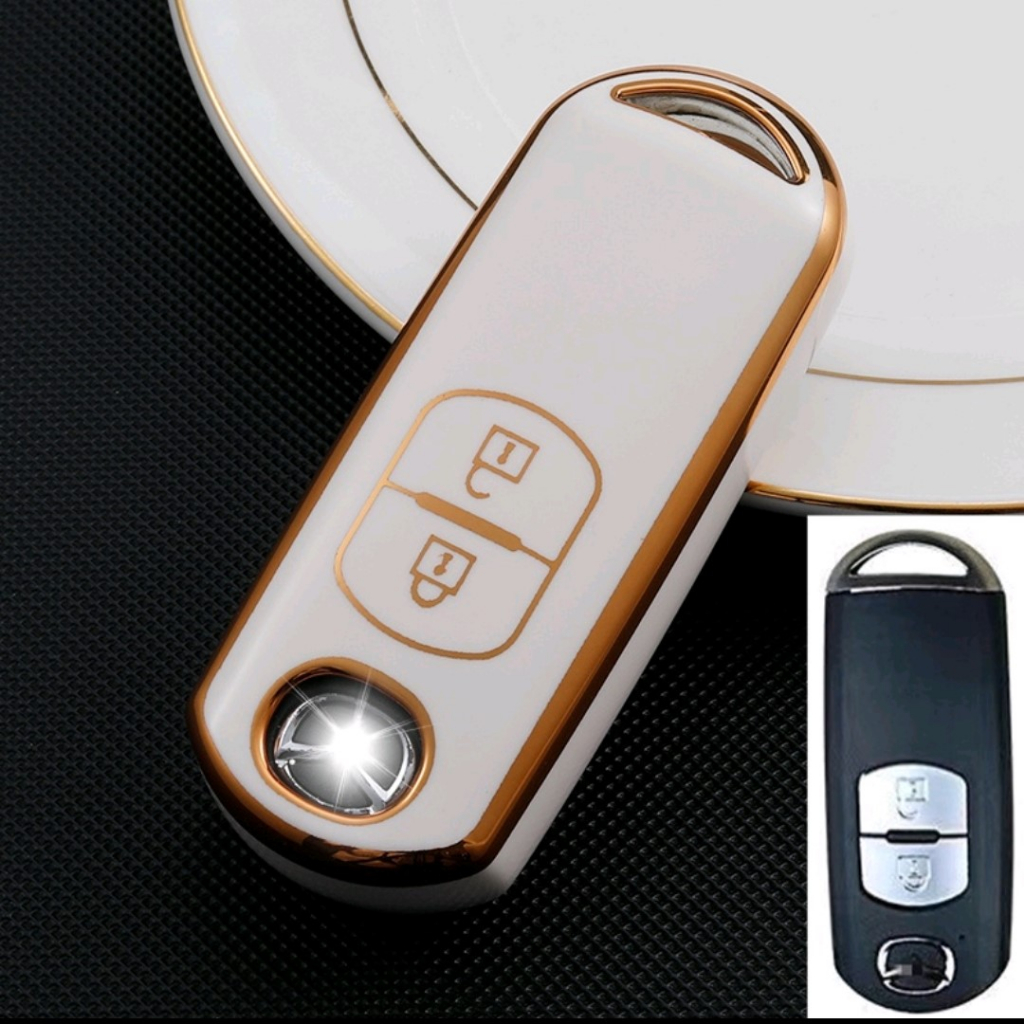MAZDA Car Key Cover Chrome Reflection TPU Car Key Remote Casing Sarung ...