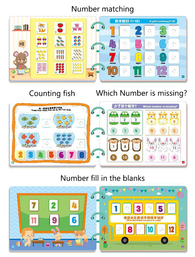 EZYLITTLES Math Busy Book Montessori Board Kid Early Learning Cognitive ...