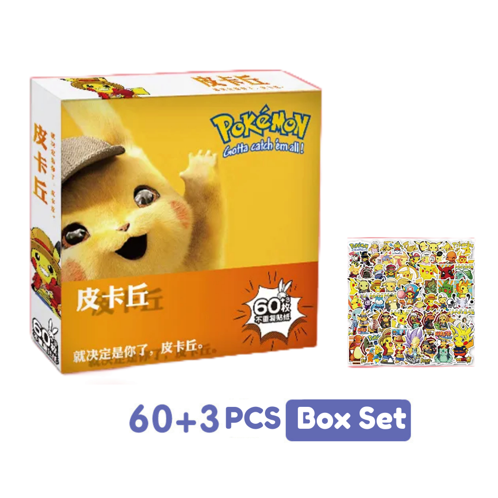 ToyTales 🍭 POKEMON STICKER Set [63pcs] 🍭 Pikachu Stickers For Kids ...