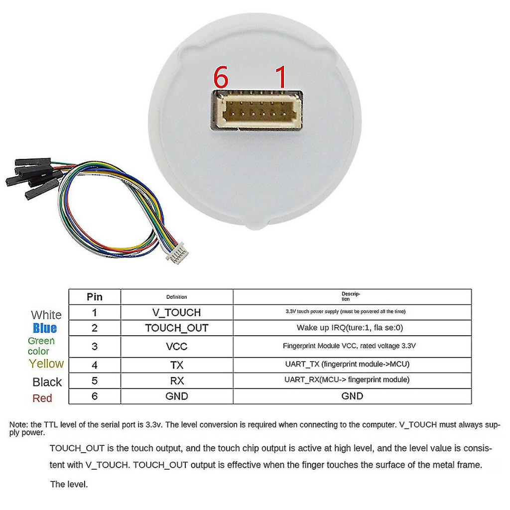 SFM V1.7 AS608 Finger print module finger print sensor Capacitive ...