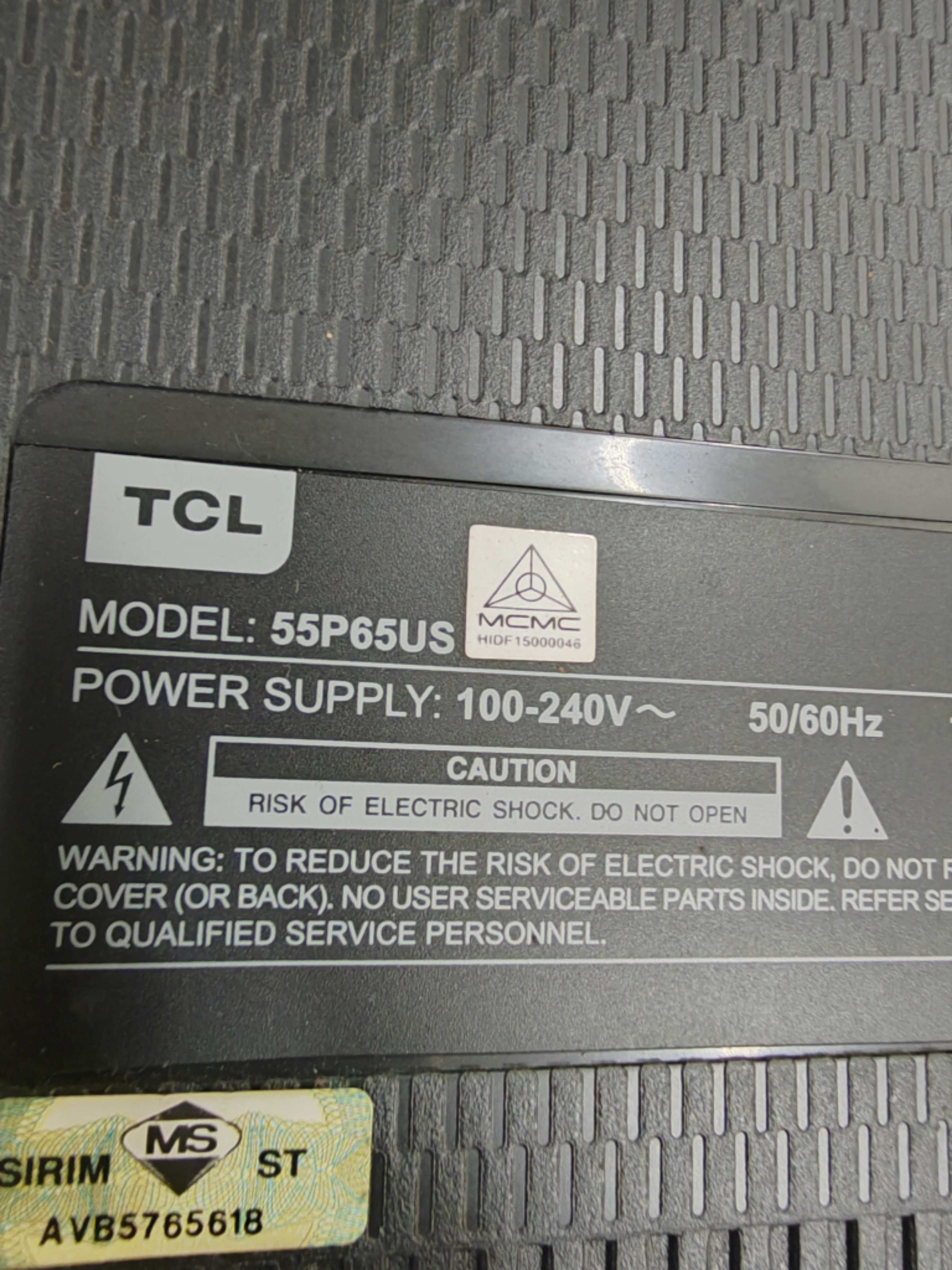 TCL 55P65US LED TV POWER BOARD motherboard speaker tripod | Shopee Malaysia