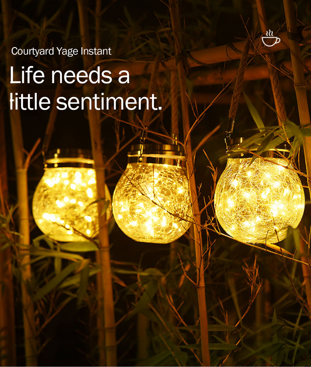 Fantastic Hanging Solar Lantern Light Waterproof IP65 Lampu Taman ...