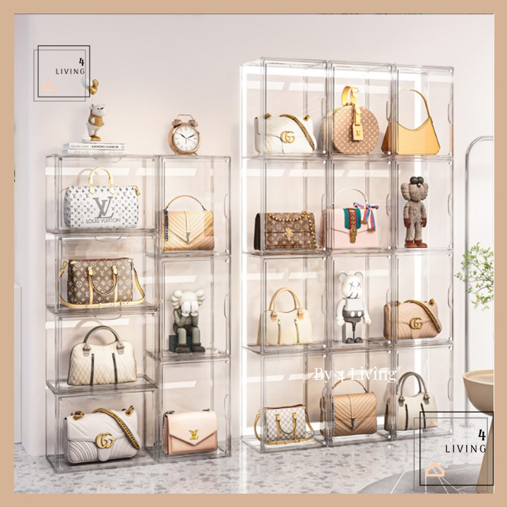 MURAH Dustproof Transparent Storage Box Display Box Handbag Storage ...