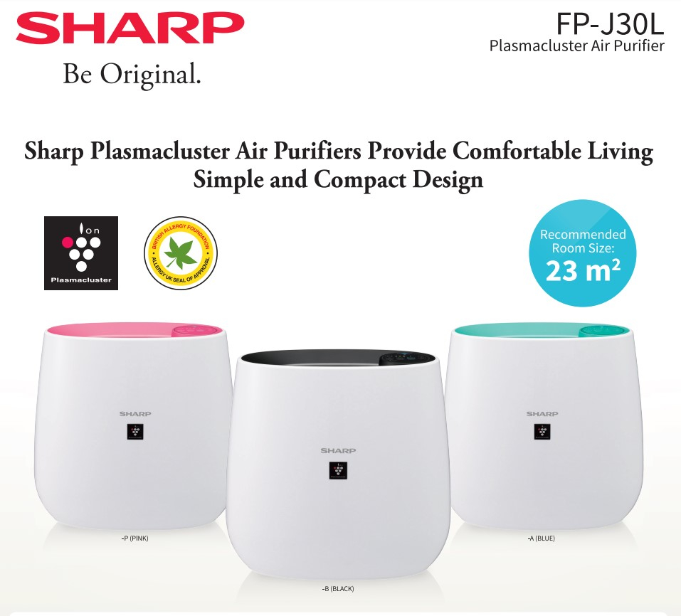 Sharp Air Purifier FPJ30L Plasmacluster Air Purifier | 空气净化器 Pembersih ...