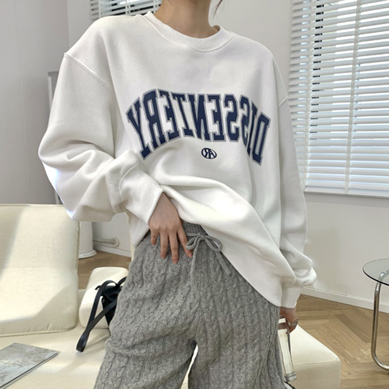 Oversized Sweatshirt Women Sweater Baju Lengan Panjang Perempuan Casual ...