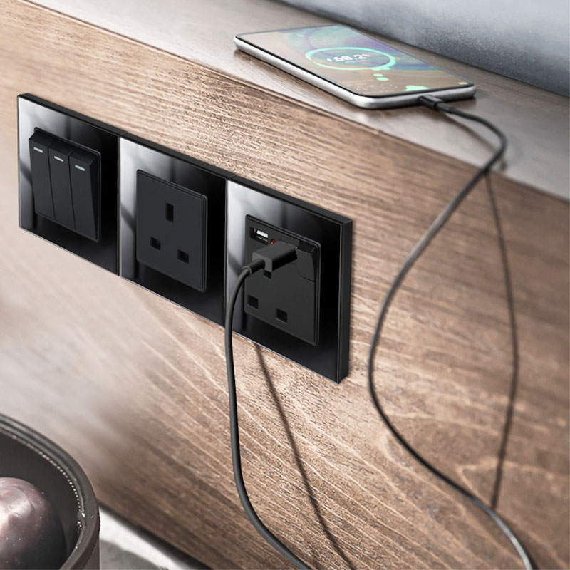 UK Malaysia 3 Pin Standard Plug Socket Ultra Rimless Modern Power Wall ...