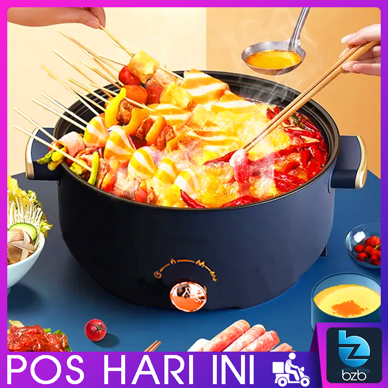 ANTI SCORCH 💥 1000W Non Stick Grill Stir Frying Pan 3 Heat Mode ...