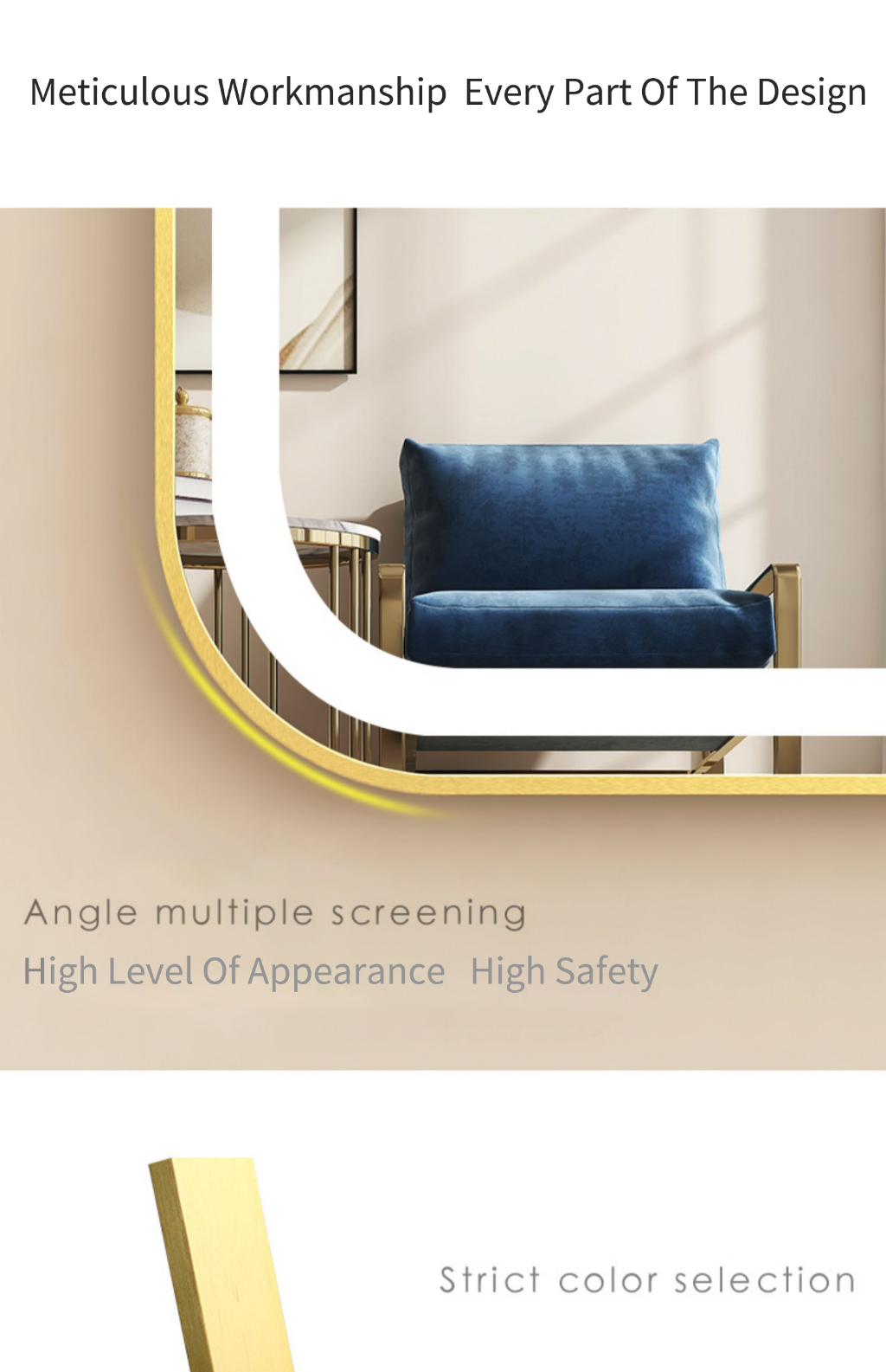 LED arch mirror full body mirror Aluminum floor mirror Fitting mirror Barber shop light mirror ...