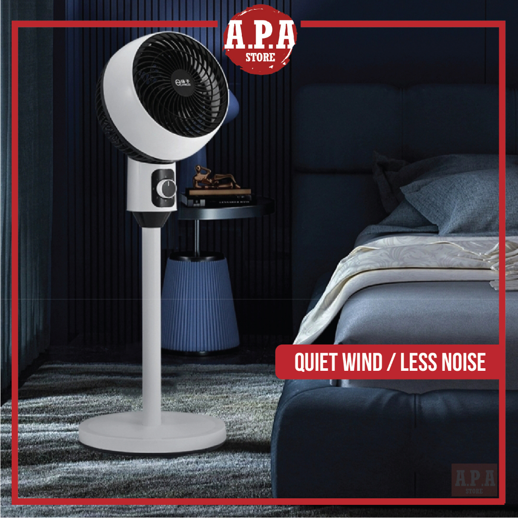 APA Adjustable Strong Wind Power Remote Control Floor Stand Fan 3 Speed ...