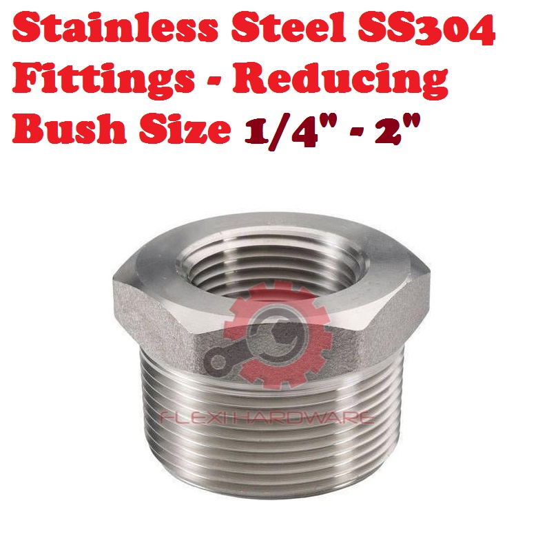 Stainless Steel SS304 Fittings - Reducing Bush Size 1/4" - 2" | Shopee ...