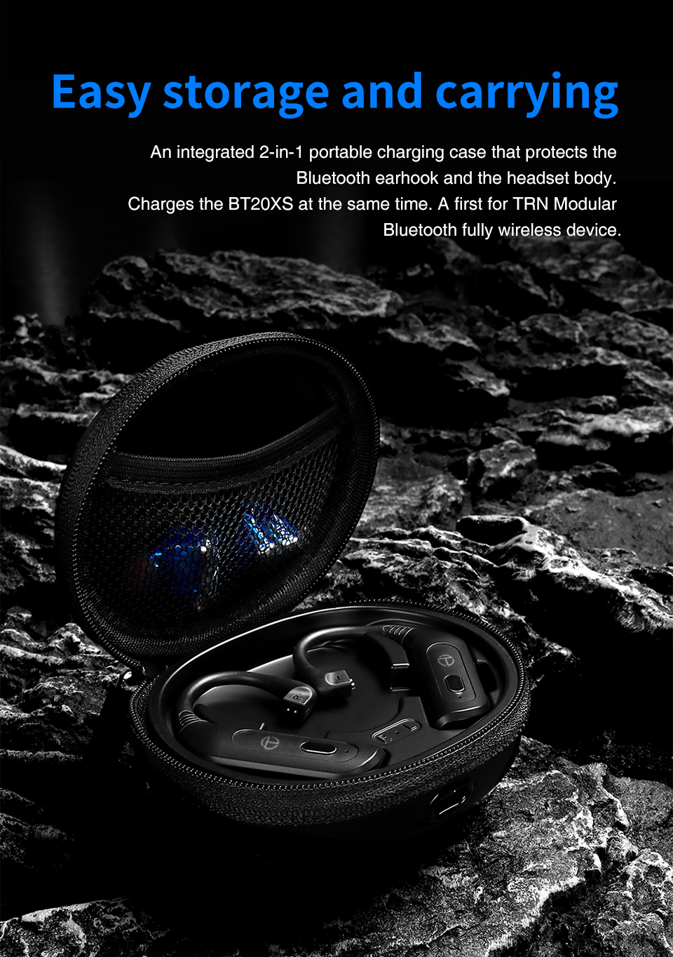 TRN BT20XS Wireless Bluetooth 5.3 HiFi Earphone Module Ear Hook 2PIN/MMCX/QDC Connector ...