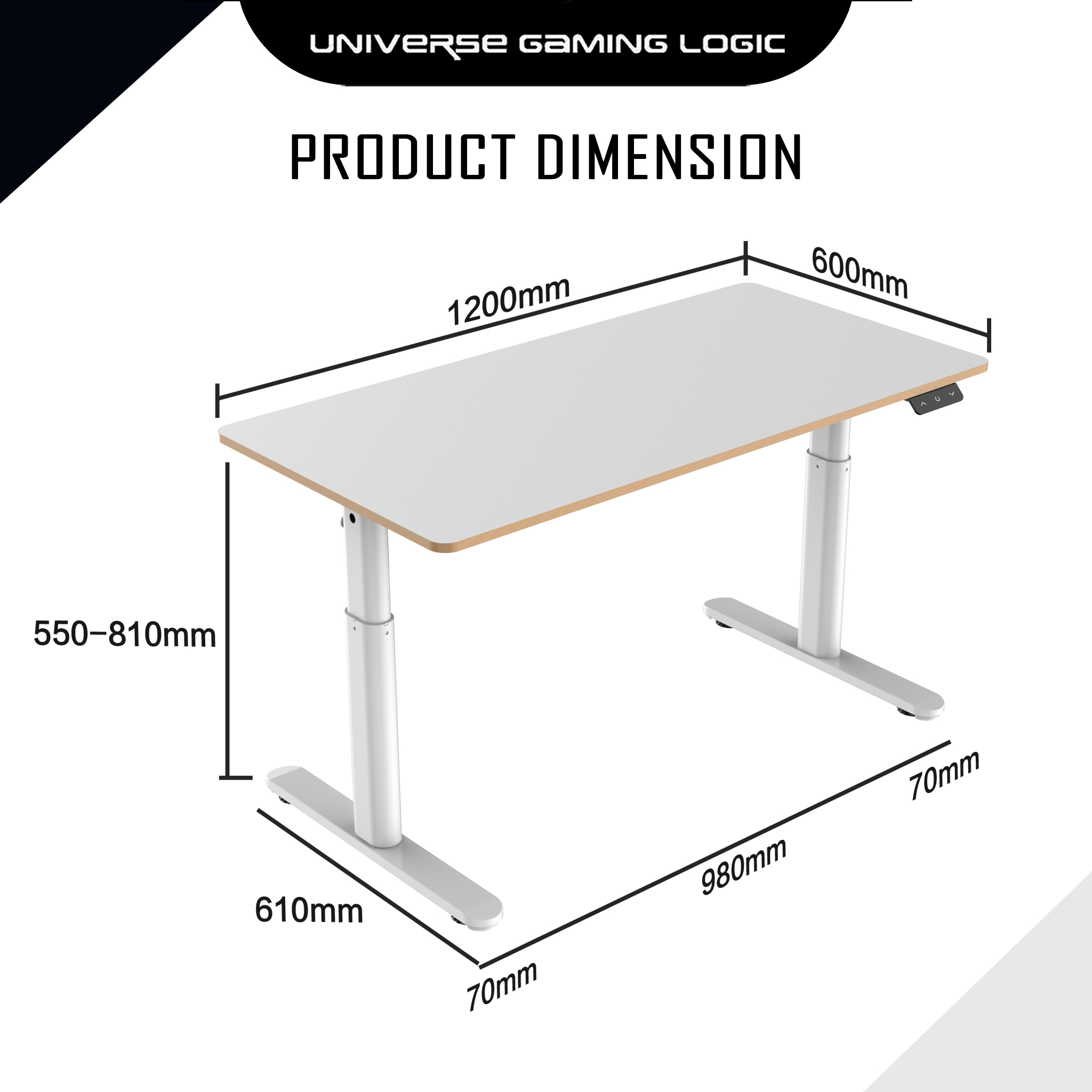 Smart Desk Standing Desk For People Below 160CM Height Adjustable Study ...