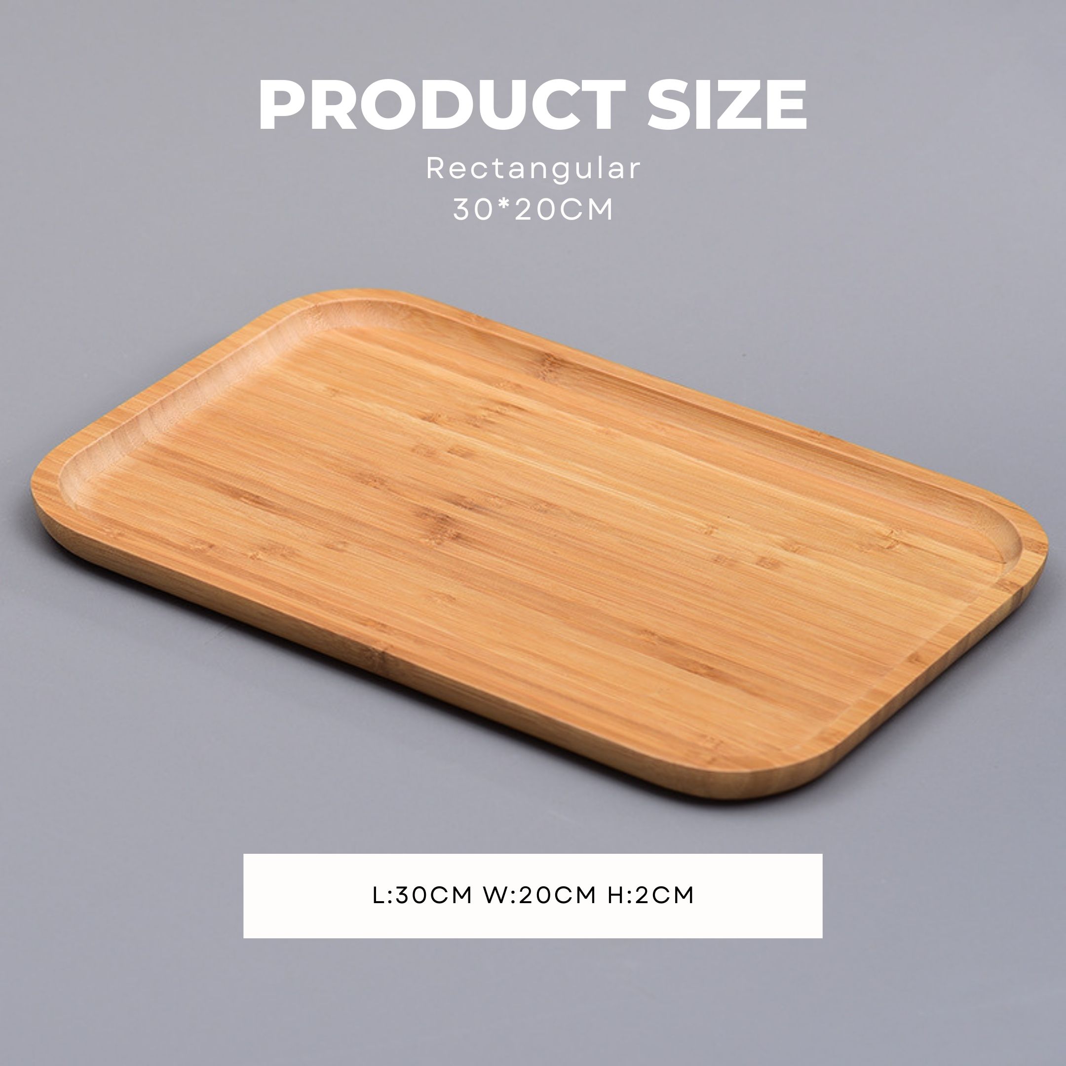 Thicken Bamboo Serving Food Tray Tea Tray Wooden Tray Zen Decoration ...