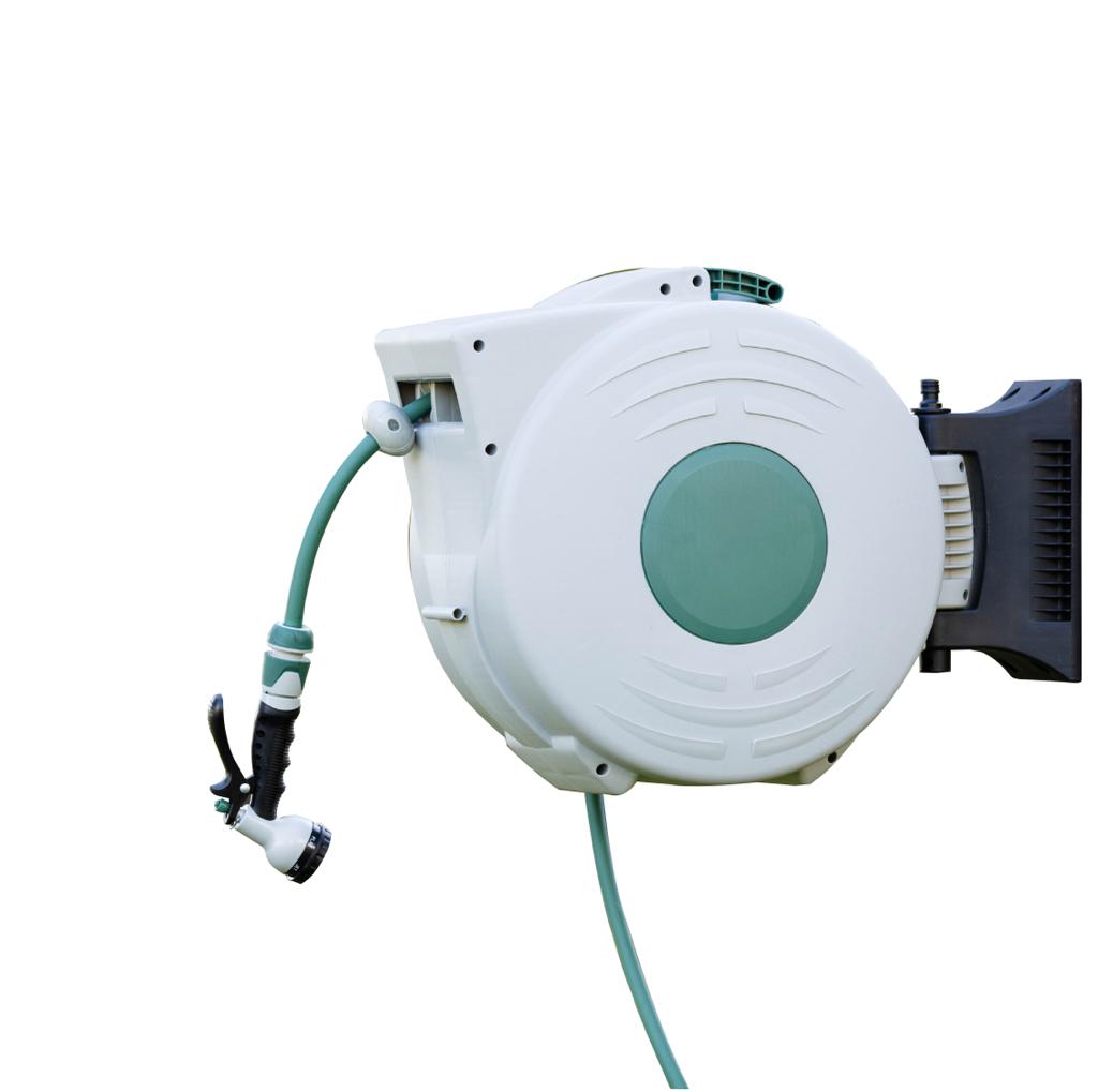 Daye 20/30M Auto Rewind Hose Reel with Spray Gun Auto Hose Reel Retractable Hose Reel | Shopee ...