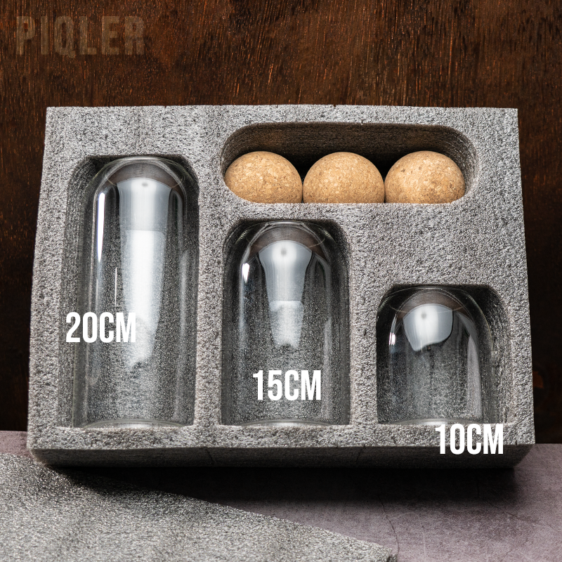 Glass Bottle Round Lid Glass Container Storage Bottle Round Cork ...