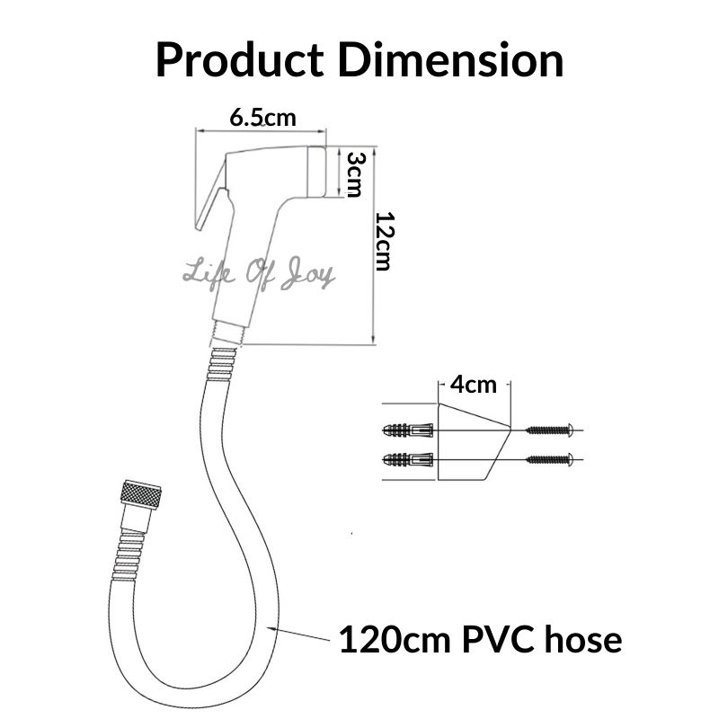 PVC Hand Bidet Set PVC Spray Hand Bidet Flexible Hose and Wall Bracket ...