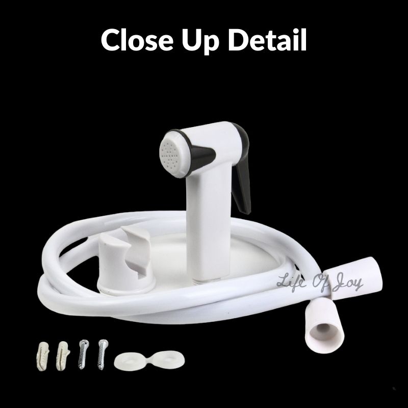 PVC Hand Bidet Set PVC Spray Hand Bidet Flexible Hose and Wall Bracket ...