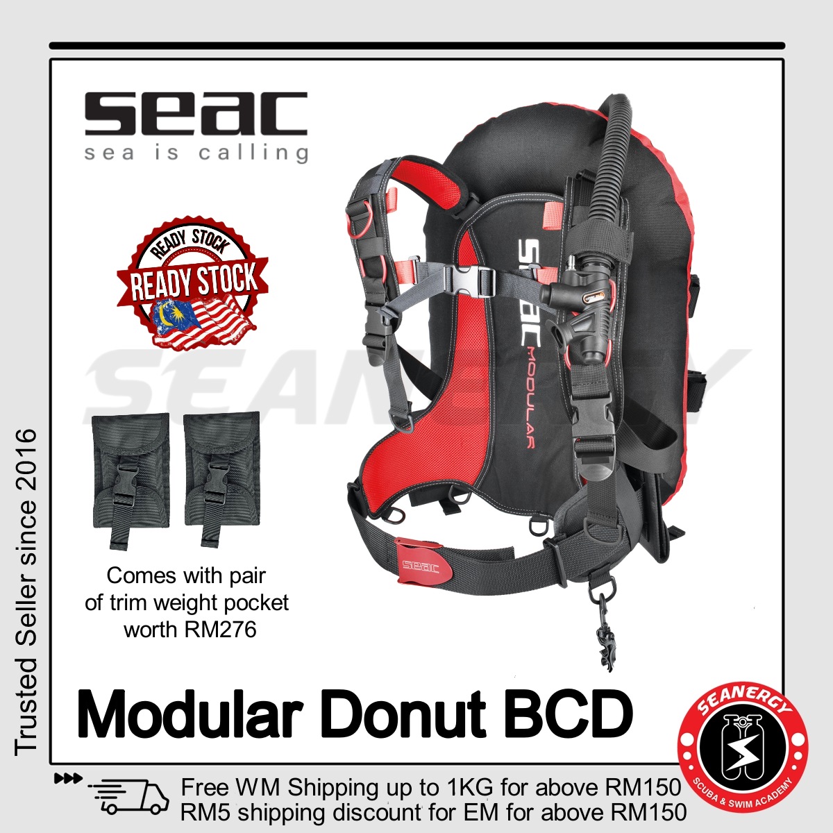 Seac Modular BCD Backplate Donut Wing BCD Travel BCD Back Inflation BCD ...