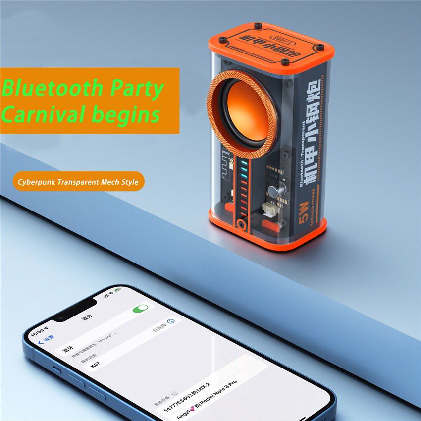 Bluetooth Speaker New Transparent Mech Audio TWS Two-Machine ...