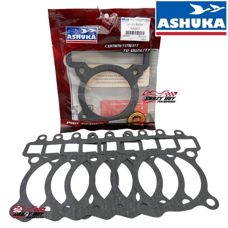 ASHUKA GASKET BLOCK KERTAS Y15ZR LC135 STD SIZE 【HARGA 1 PCS】100% ...
