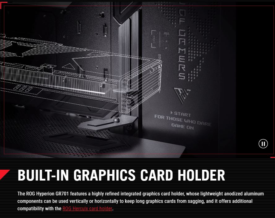 Asus ROG HYPERION GR701 (Black / White) E-ATX / ROG Z11 Mini-ITX ...