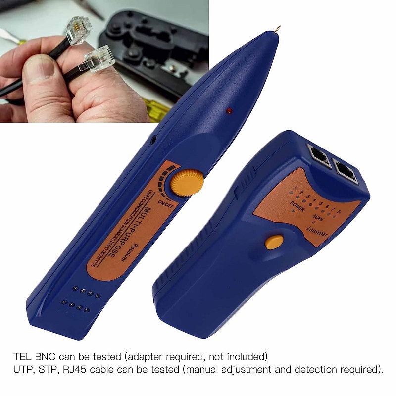 Network Cable Tester Multi PurposeTracer RJ45 RJ11 lan Cable Toner Cat5 ...