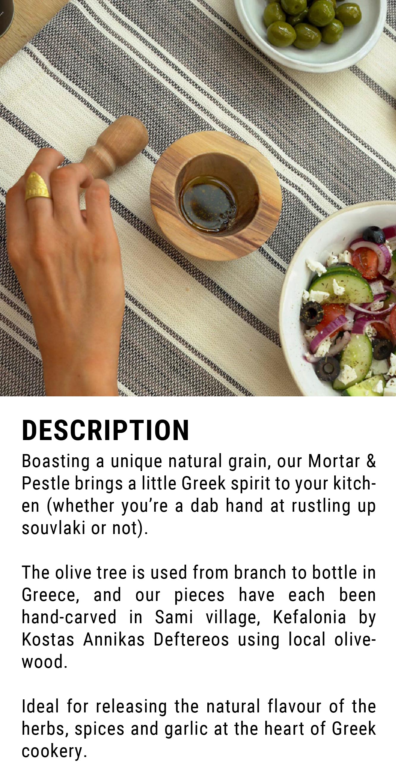 Crabtree & Evelyn Greece Olive Wood Mortar & Pestle | Shopee Malaysia