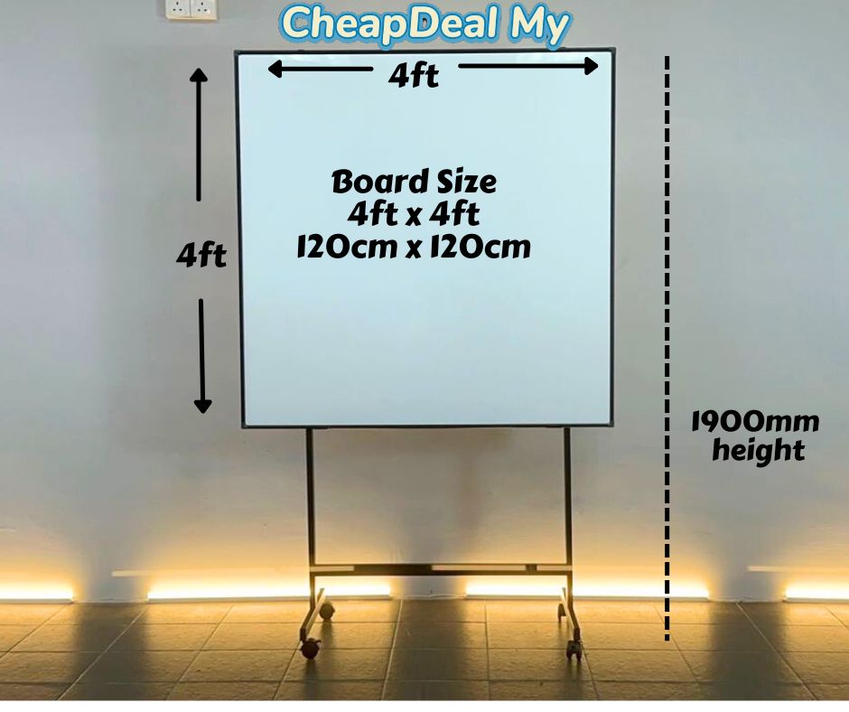 Papan putih Magnetik dengan kaki beroda (All Size Full Set)BlackSeries ...