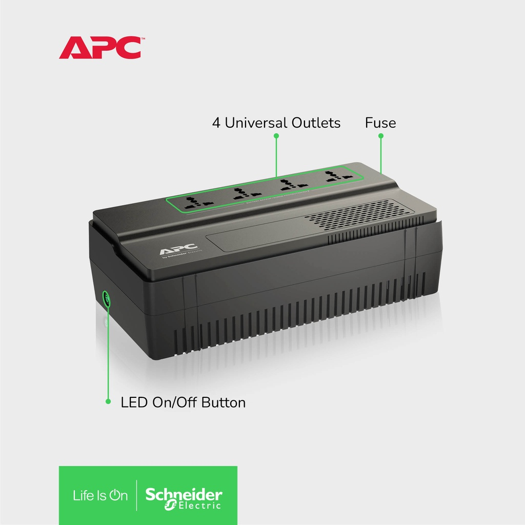 APC BV650I-MS Easy UPS Backup Battery BV 650VA, Universal Outlet, 230V ...