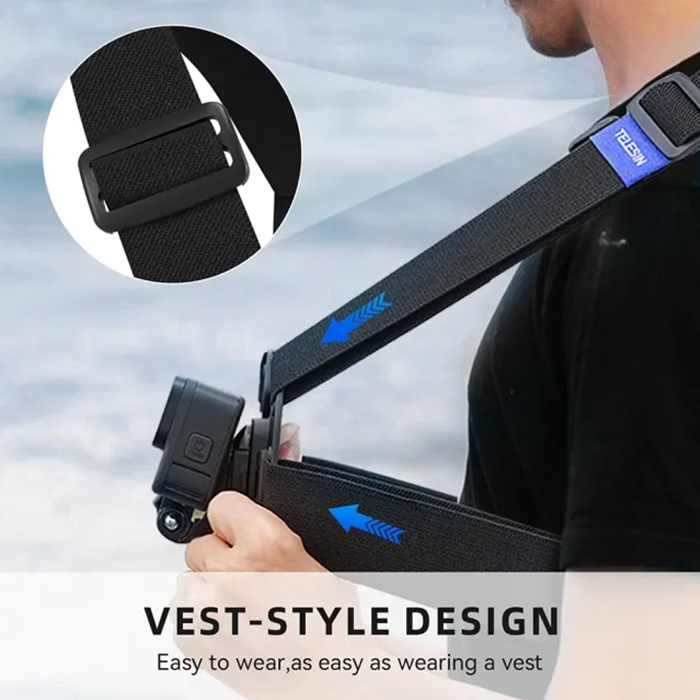 TELESIN New Vest Chest Strap GP-UCS-001 for Action Cameras For GoPro 11 ...