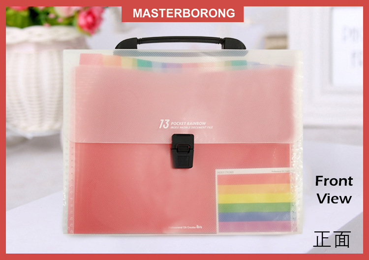 masterborong Multilayer 13 Pocket Grid A4 Paper Folder File Stationery ...