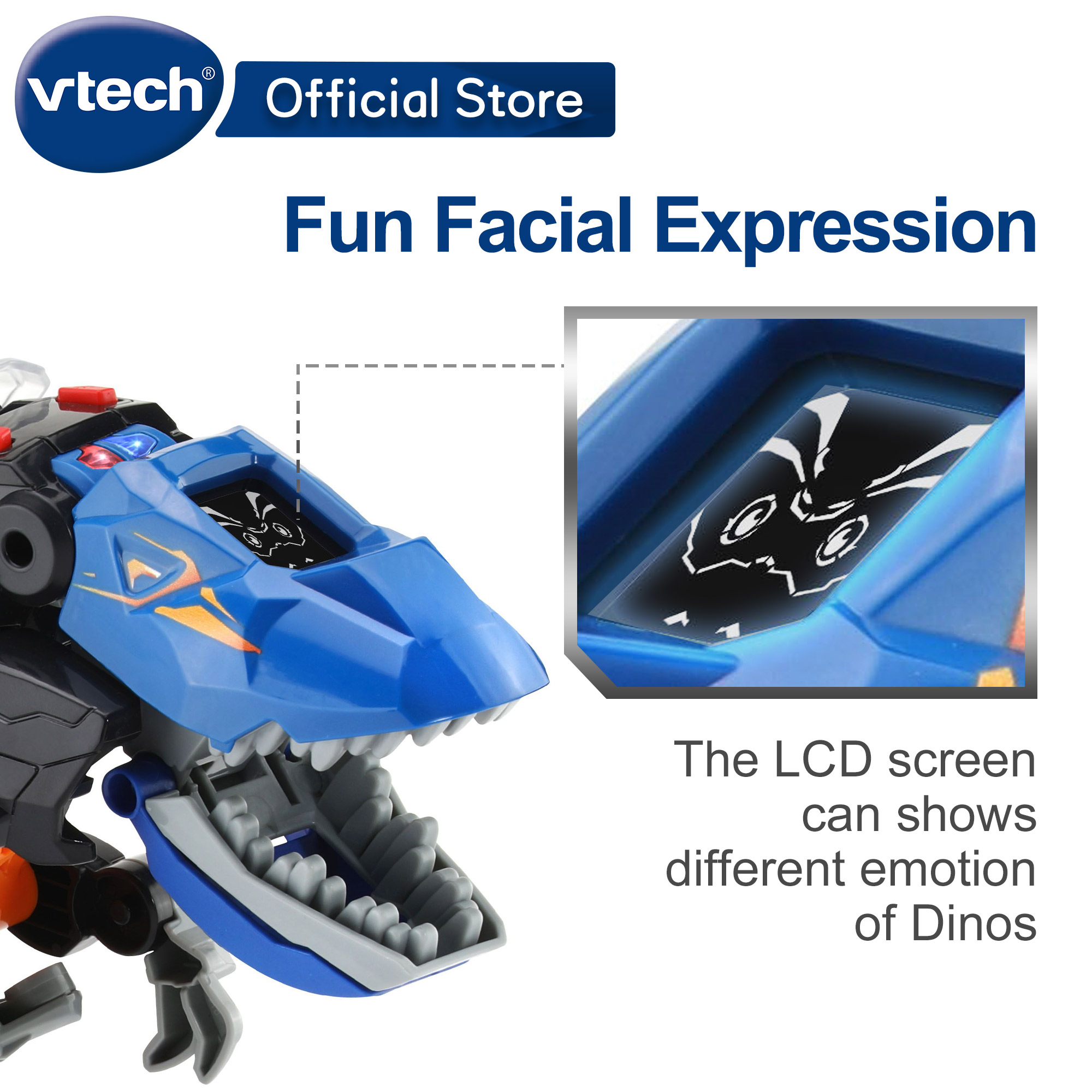 VTech 3 In 1 Rescue T-Rex Combine Transformation Dinosaur Dino Toys ...