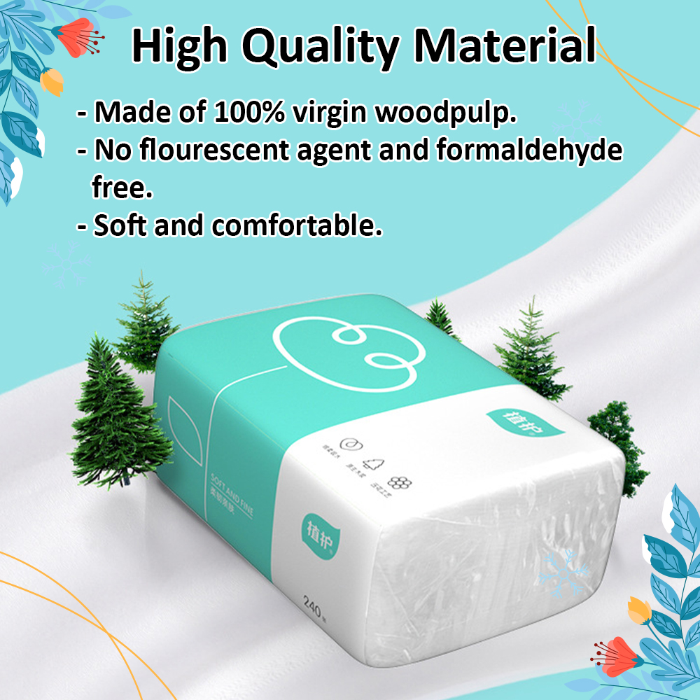 [1 Pack] 240Pcs/60 Pulls Disposable Soft Tissue Facial Tissue Skin ...