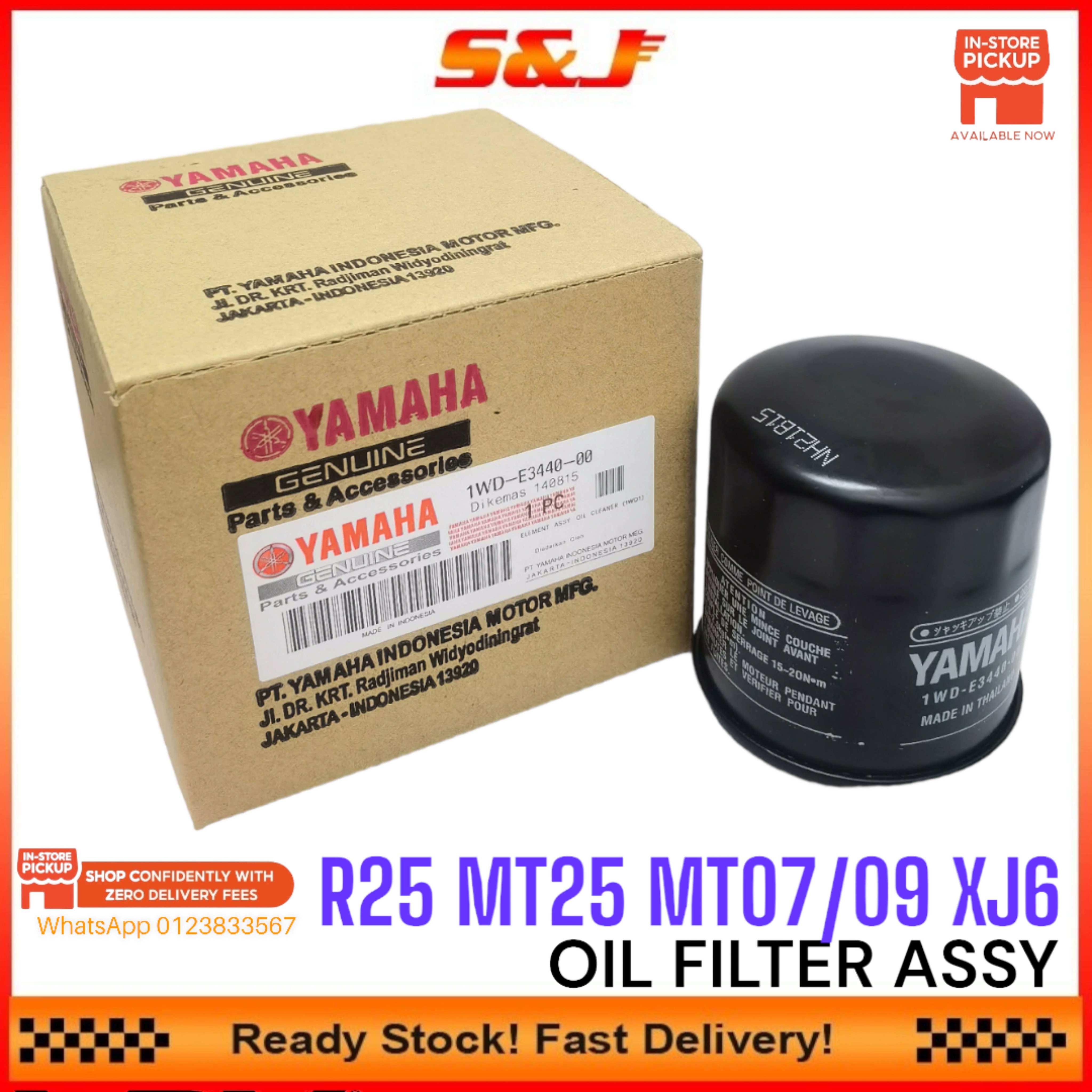 YAMAHA R25 R6 R1 MT09 MT09 XJ6 OIL FILTER ELEMENT ASSY OIL CLEANER 1WD ...