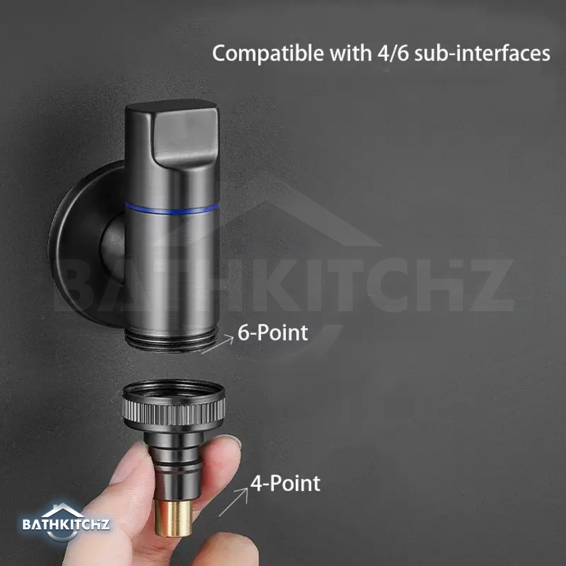 BATHKITCHZ SUS 304 Pin Stopper Connector Water Stop Faucet Water Outlet ...