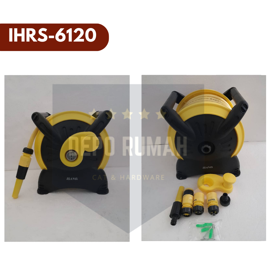 DEPORUMAH [NEW] ISANO Water Hose Reel Pipe Garden 15m & 20m Wall ...