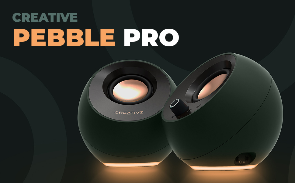 Creative Pebble Pro Minimalist 2.0 USB-C Computer Speakers with ...