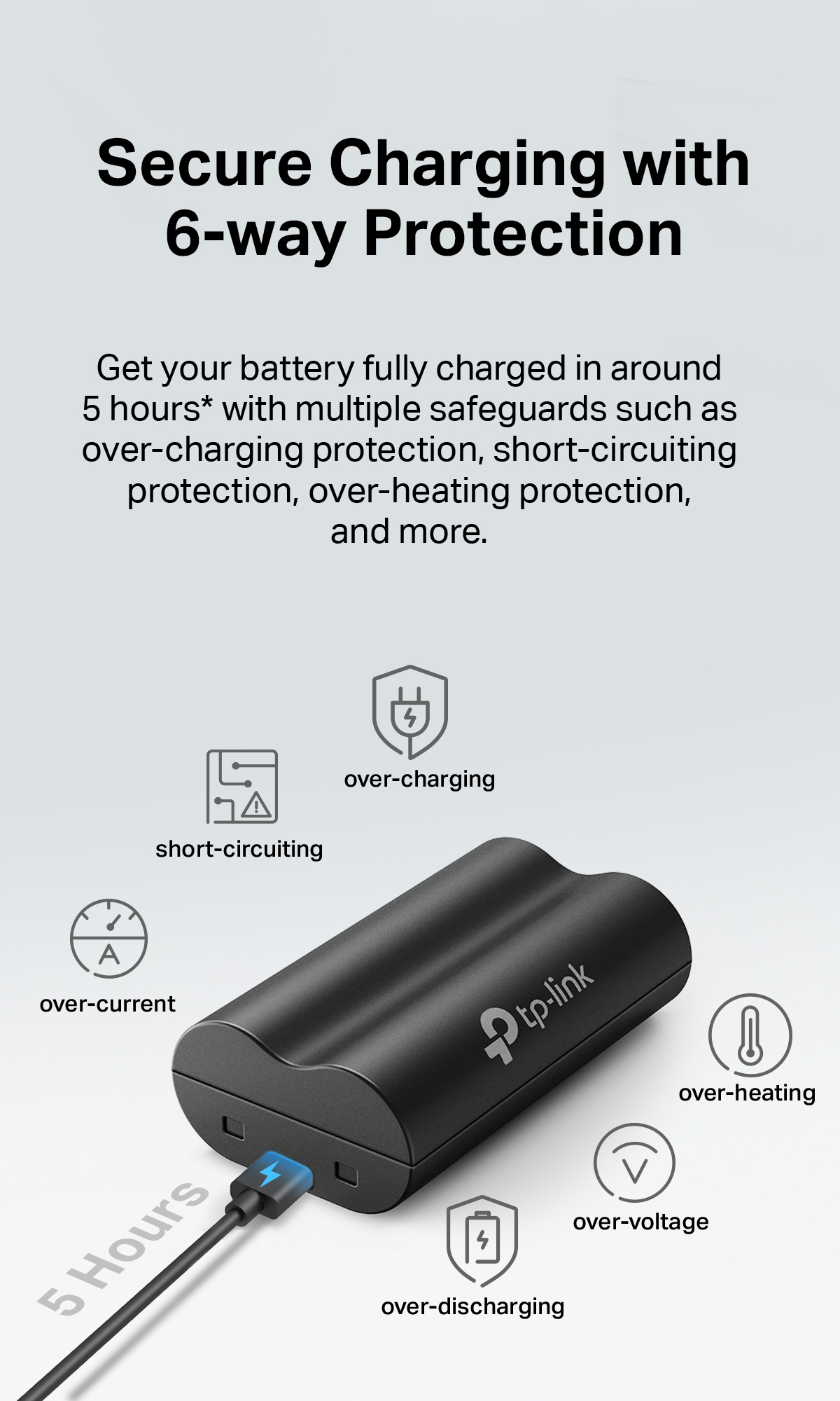 TP-Link Tapo A100 6700mAh Large Capacity Rechargeable Battery Pack ...