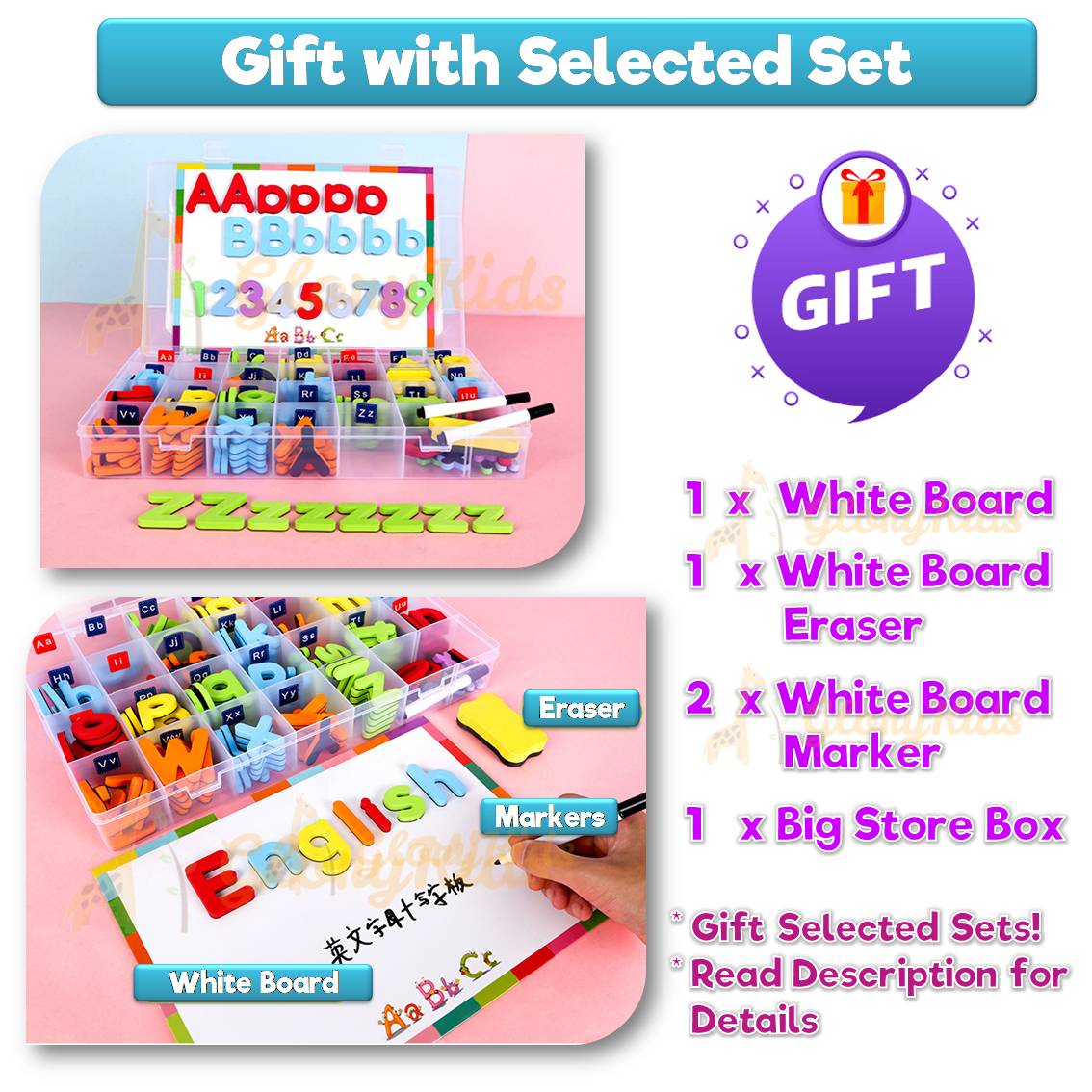 230pcs Alphabet and Number Magnet for Kids | Magnetic ABC Alphabet ...