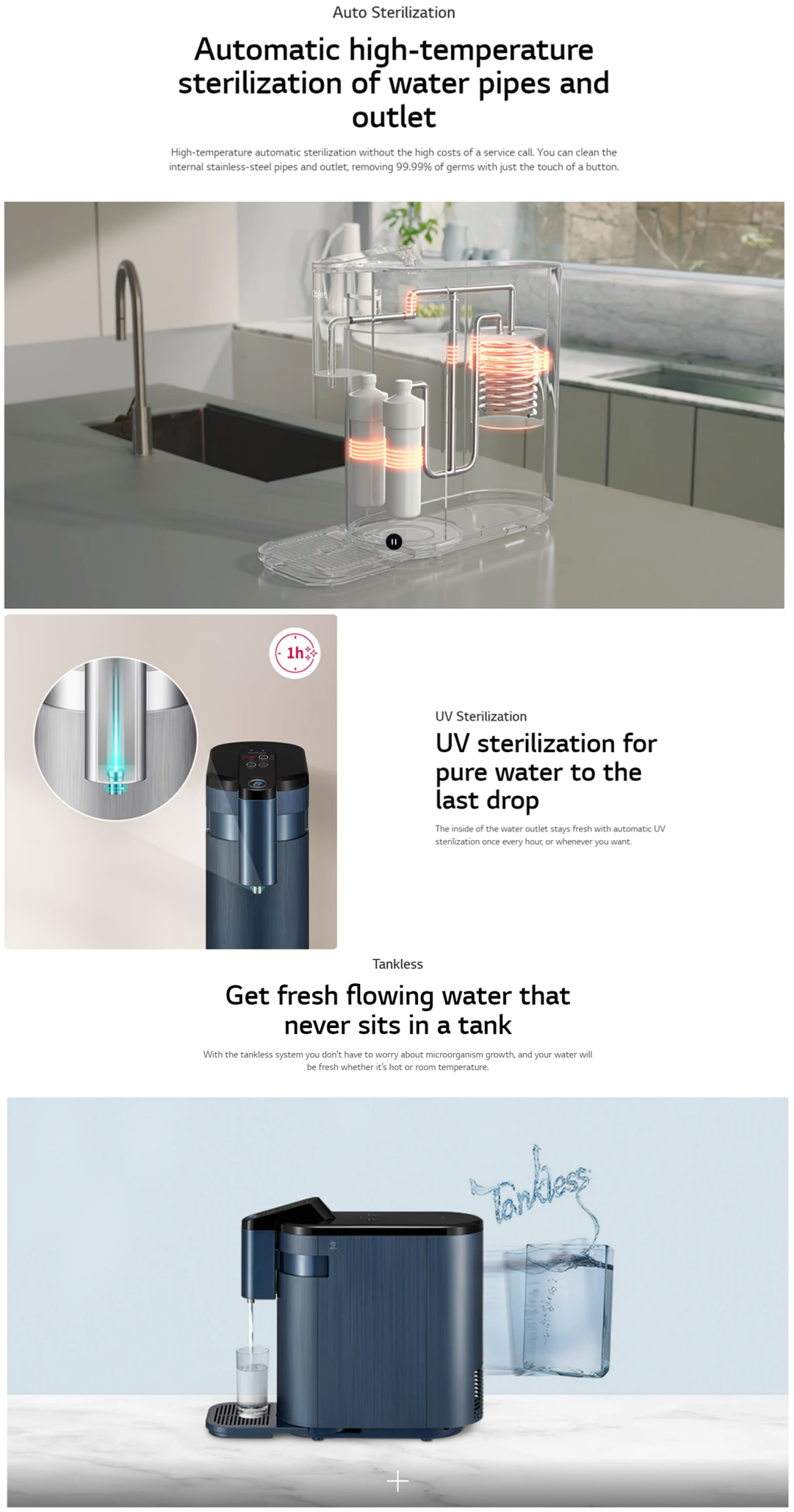 【RENTAL WD216AN】 LG PuriCare™ Tankless Water Purifier with 4-Stage ...