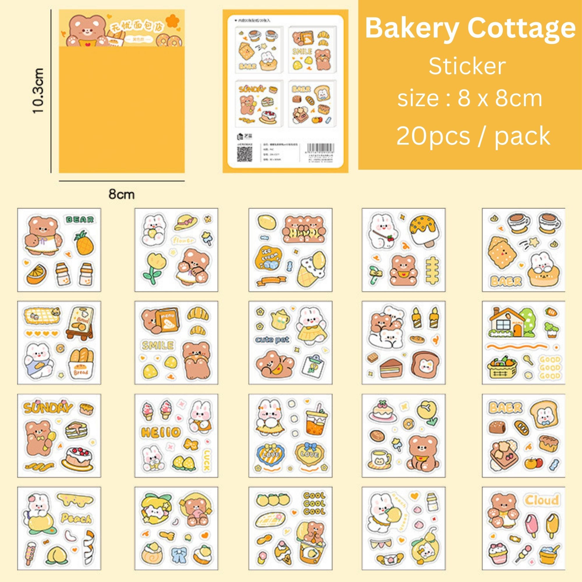 200PCS Waterproof DIY Cute Sticker Cartoon Journal Stickers PET ...