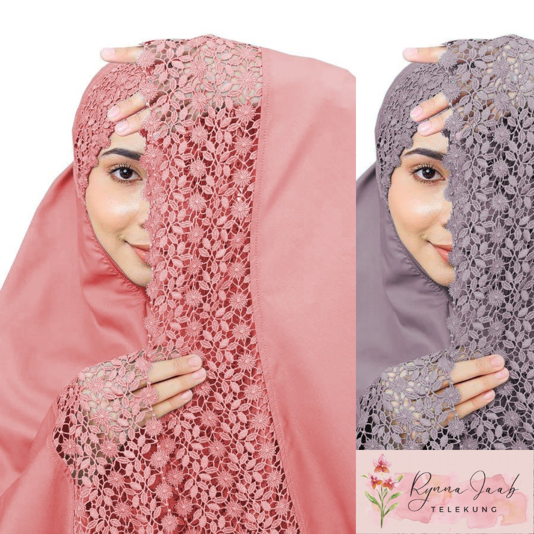 🔥HOT SALE🔥 TELEKUNG LACE BUNGA / TELEKUNG TRAVEL SEJUK [COTTON VISCOSE ...