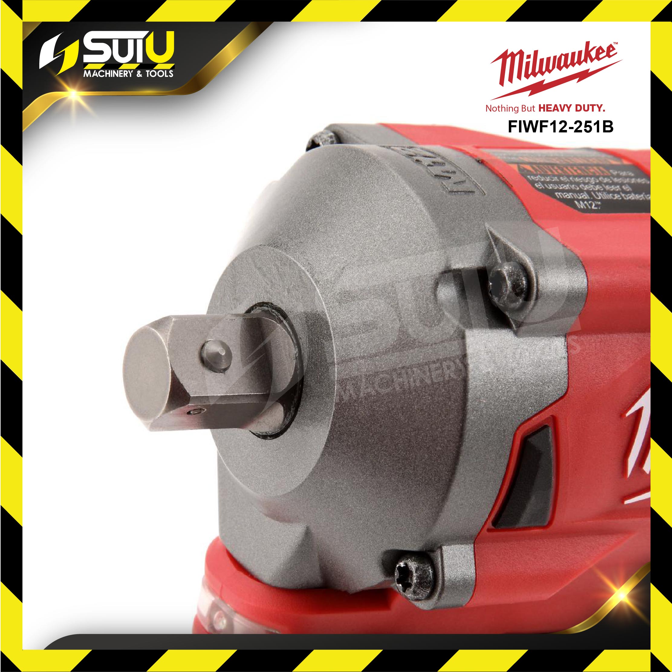 MILWAUKEE M12 FIWF12-251B Gen II 1/2' Cordless Stubby Impact Wrench w ...