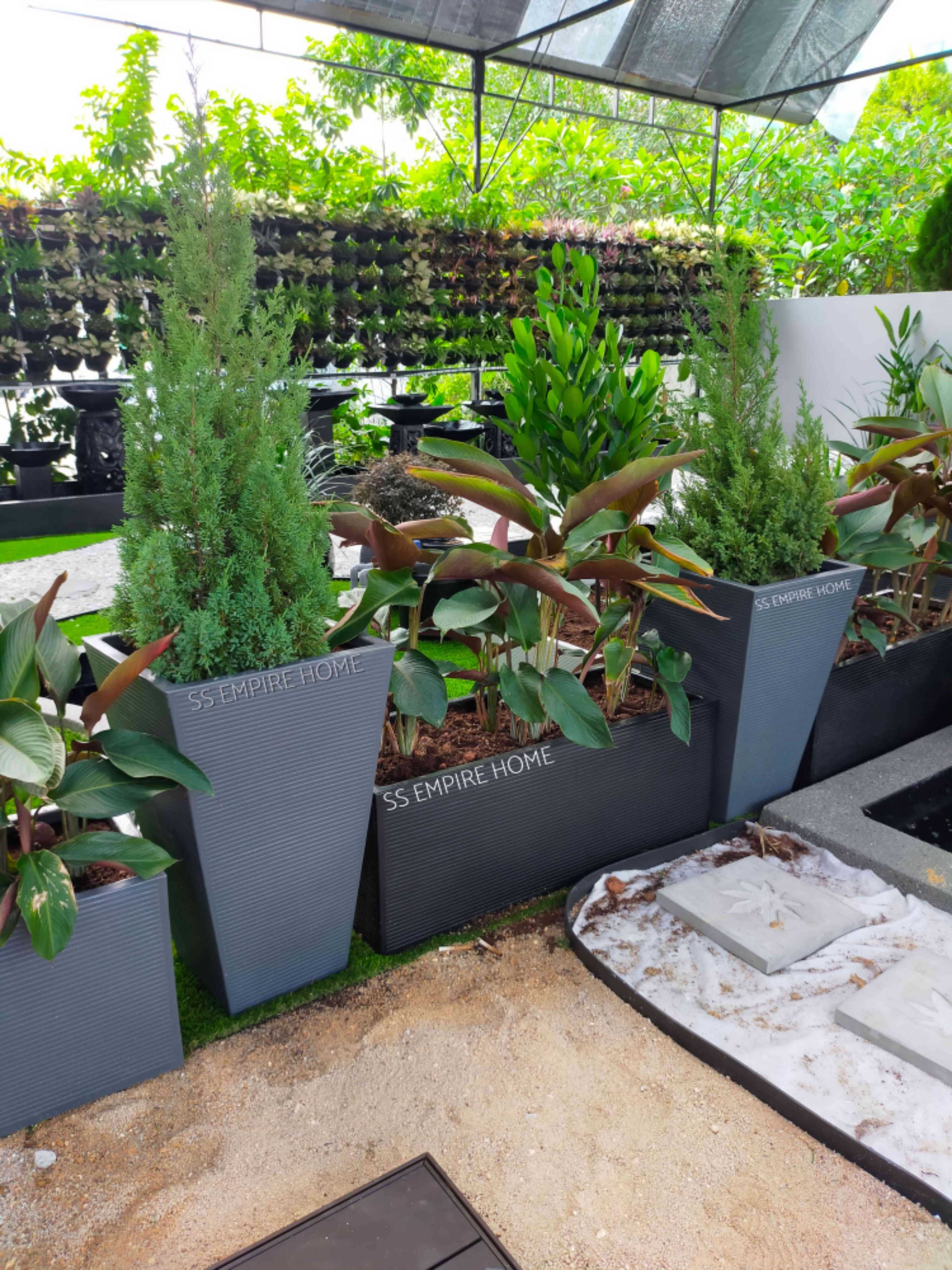 RICO Z1 ALL Line Fiberglass Flower Pot Pasu Bunga Garden Taman Plant ...