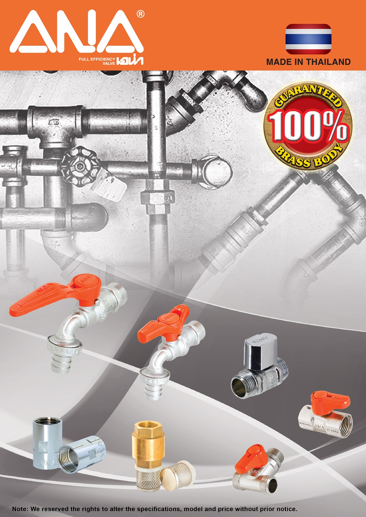 ANA Mini Ball Valve Aluminium Handle Ball Cock Stopcock Faucet Water ...
